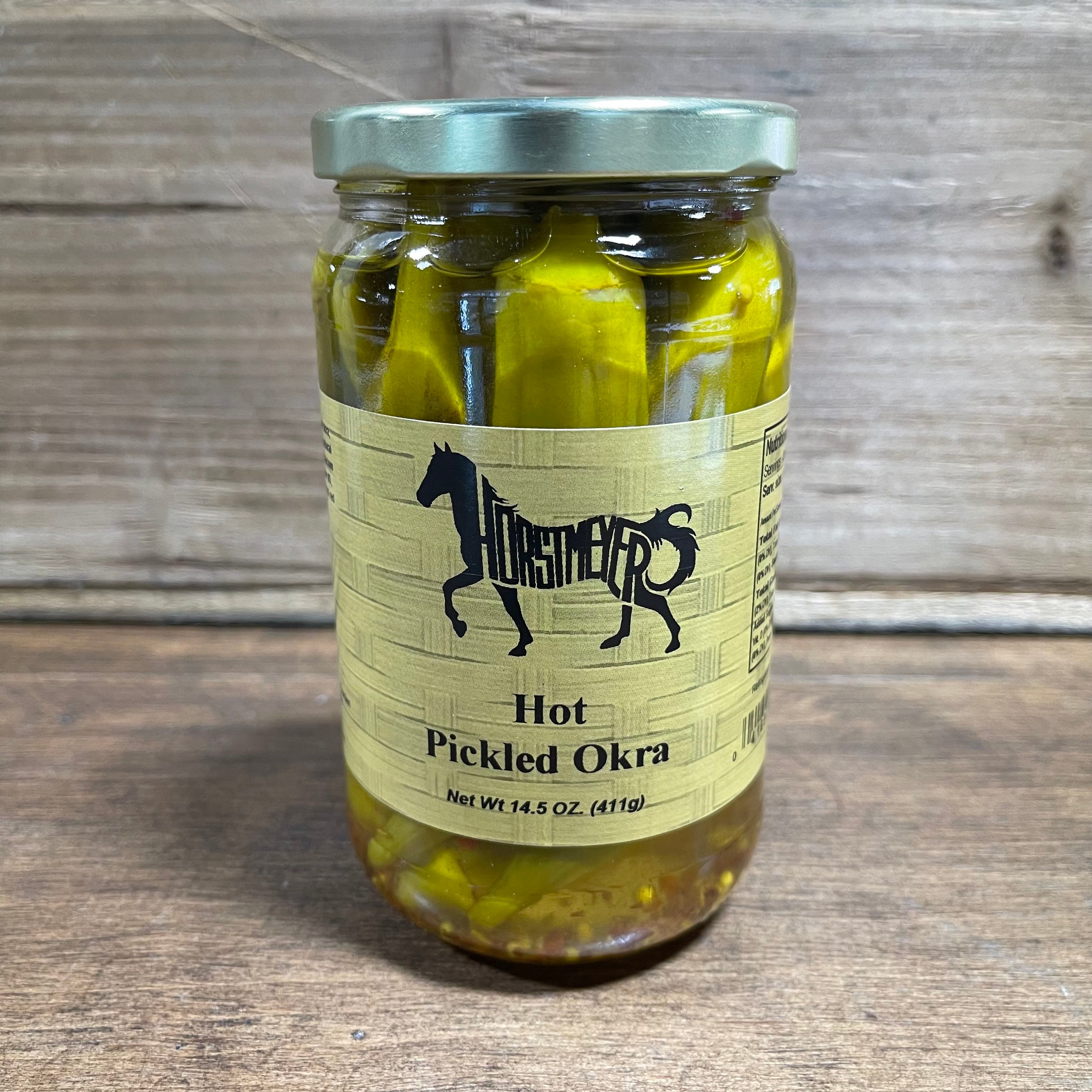 Braswell Hot Pickled Okra 14.5oz – Horstmeyer Farm and Garden