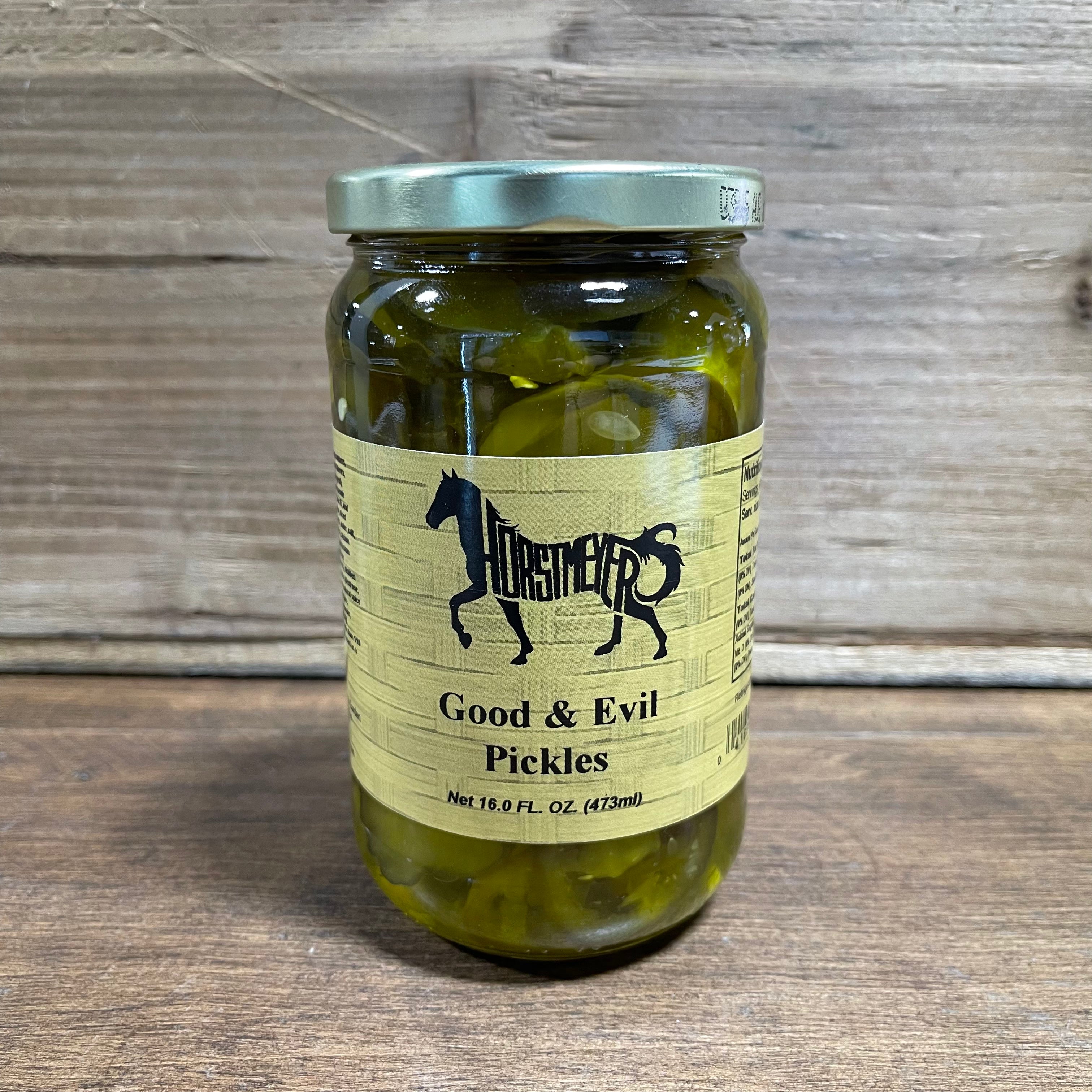 Braswell Good & Evil Pickles 16oz – Horstmeyer Farm and Garden
